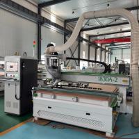 China Dual-Station 12-Tool Linear ATC CNC Nesting Machine 9kW Spindle for MDF Cutting for sale