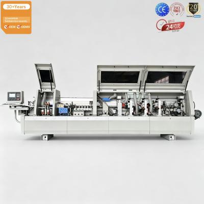 China Full Automatic Edge Banding Machine with 18-24 m/min Conveyor Speed 13.5KW Power for 50mm x 70mm Minimum Board Size for sale