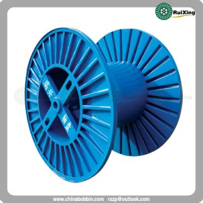 China Large size reel with flanges obtained from corrugated plate for shipping purposes for sale