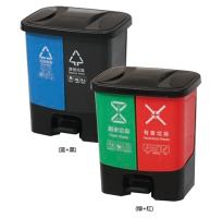Quality 40 liters two-compartment footstep trash can (YF40L-D) for sale