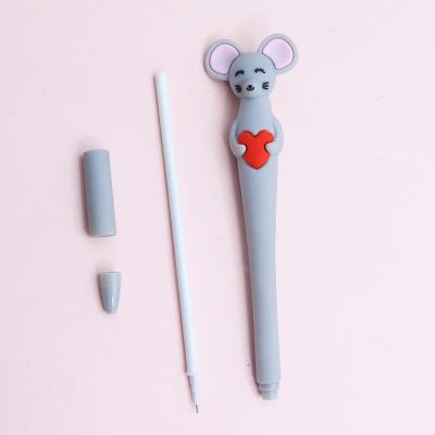 Cina Creativa animazione Piccolo topo Silicone Gel Pen 0.5mm Acciaio tubo Neutrale Pen in vendita