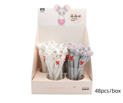 Cina Creativa animazione Piccolo topo Silicone Gel Pen 0.5mm Acciaio tubo Neutrale Pen in vendita