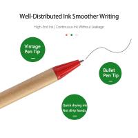 China Kraft Paper Creative Ball Pen Eco Friendly Recyclable Customized Ball Point Pens for sale