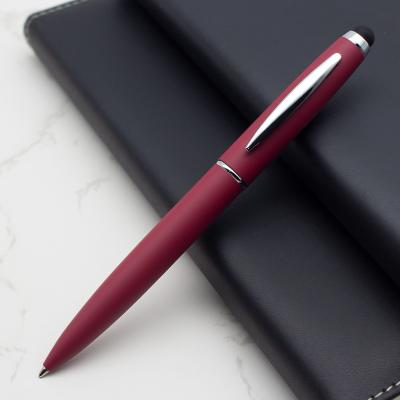 China Metal Soft Touch Feeling Ballpoint Pen 1.0mm Multi Color Touch Screen Ball Pen for sale