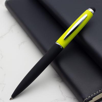 China Metal Soft Touch Feeling Ballpoint Pen 1.0mm Multi Color Touch Screen Ball Pen for sale