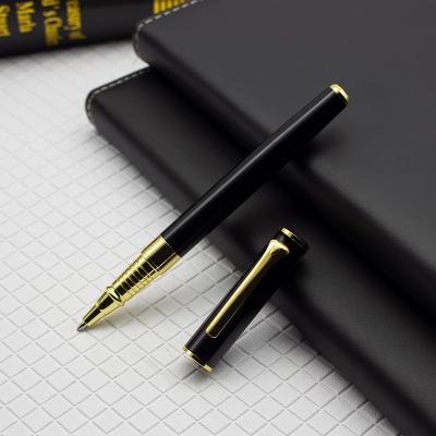 Cina 0.5mm Metal Roller Ball Pen Business Gift Advertising Neutral Pen Con Capo in vendita