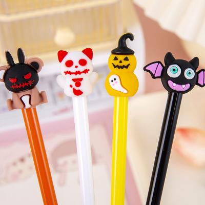 Cina Penna creativa a tema di Halloween, penna a gel da 0,5 mm, cartone animato, pompa, pipistrello fantasma, penna a gel per regalo. in vendita