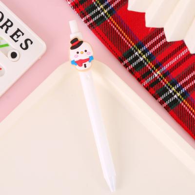 Cina Cartoon Plastic Gel Pen 0.5mm Natale Inchiostro Costante Stampa Firma Neutrale in vendita