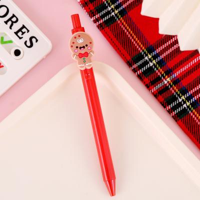 Cina Cartoon Plastic Gel Pen 0.5mm Natale Inchiostro Costante Stampa Firma Neutrale in vendita