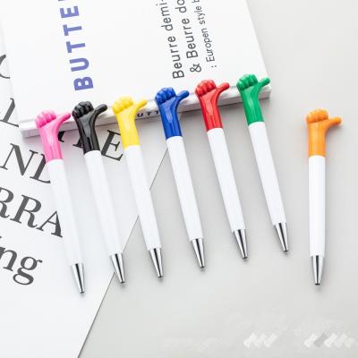 Cina Promozione Penna da sfera di plastica 1.0 mm Cartone animato Gesto del pollice Penna da sfera regalo in vendita