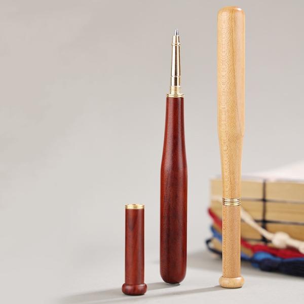 Quality Creative Baseball Bat Wooden Ballpoint Pen Rosewood Maple Wood Gift Ball Pen for sale