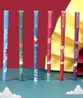 Quality Chinese Style Colorful Signature Pen Set Plastic Gel Pen With Folding Fan for sale