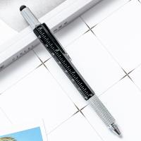 China Multifunctional Metal Creative Ballpoint Pen Ruler Screwdriver Touch Screen Gradienter for sale