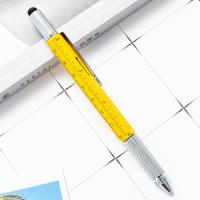China Multifunctional Metal Creative Ballpoint Pen Ruler Screwdriver Touch Screen Gradienter for sale