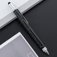 China Multifunctional Metal Creative Ballpoint Pen Ruler Screwdriver Touch Screen Gradienter for sale