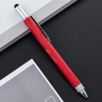 China Multifunctional Metal Creative Ballpoint Pen Ruler Screwdriver Touch Screen Gradienter for sale