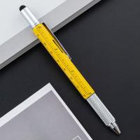 China Multifunctional Metal Creative Ballpoint Pen Ruler Screwdriver Touch Screen Gradienter for sale
