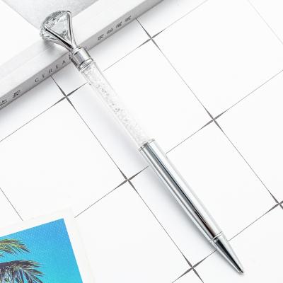Cina Big Crystal Diamond Ballpoint Pen 1.0mm Moda lucida penna da regalo a sfera metallica in vendita