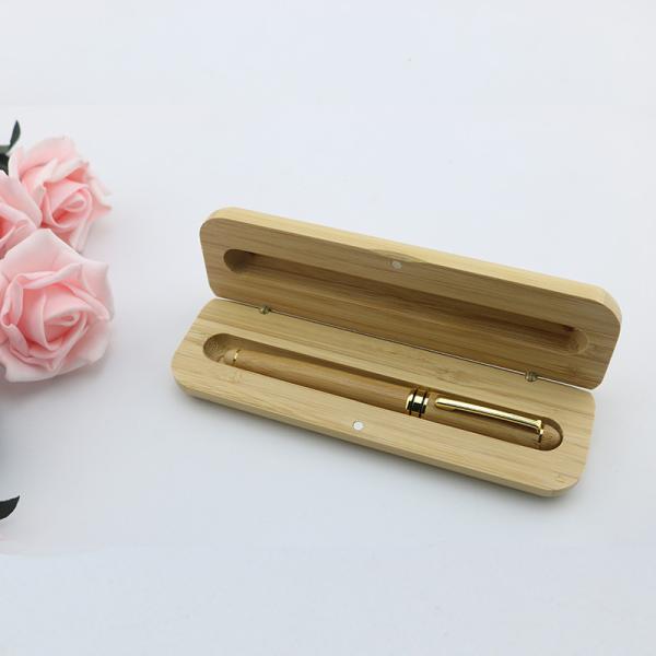Quality Fashion Bamboo Business Stationery Set Portable Gift Roller Pen Set With Case for sale
