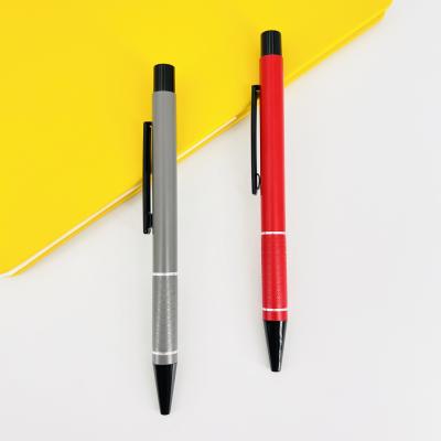 Cina Penna a sfera di alluminio semplice di fascia alta, vernice a spruzzo, penna a sfera per scrittura liscia in vendita