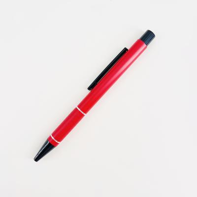 Cina Penna a sfera di alluminio semplice di fascia alta, vernice a spruzzo, penna a sfera per scrittura liscia in vendita