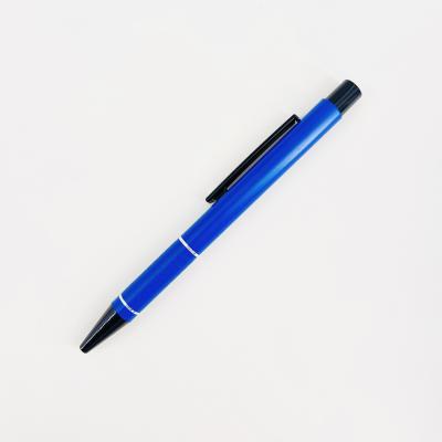 Cina Penna a sfera di alluminio semplice di fascia alta, vernice a spruzzo, penna a sfera per scrittura liscia in vendita