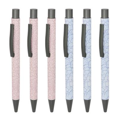 China Business Office Aluminum Ballpoint Pen 1.0mm High Quality Unique Patterns Metal Pen for sale