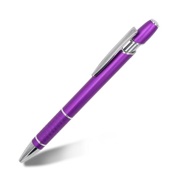 Quality Multi Colors Press Metal Ballpoint Pen 1.0mm Anti-Slip Pen Grip Click Ball Pen for sale
