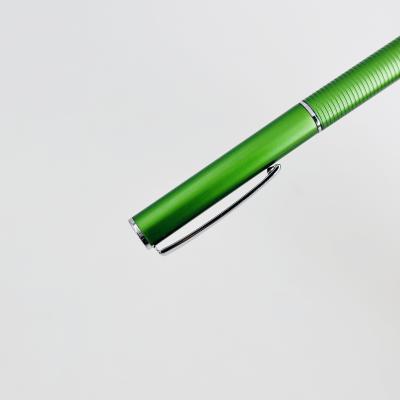China High End Aluminum Twist Ball Pen Colorful Anti-slip Grip Smooth Writing Ballpoint Pen for sale