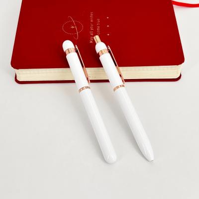 Cina Penna a rotolo per scrittura liscia in metallo di fascia alta con portacomodo in oro rosa bianco in vendita