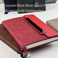 China Triple Fold Splicing Notebook Metal Bookmark Customization Work Conference Notebook for sale
