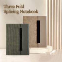 China Triple Fold Splicing Notebook Metal Bookmark Customization Work Conference Notebook for sale