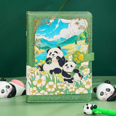 China Interessante panda cadeaubon dagboek set met notitieboek handtekening pen ventilator Te koop