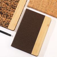 China Creative Gift A5 Eco-friendly Coffee Grounds Cork Bamboo Splicing Cover Notebook for sale