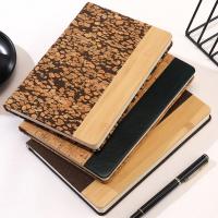China Creative Gift A5 Eco-friendly Coffee Grounds Cork Bamboo Splicing Cover Notebook for sale