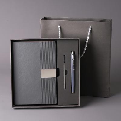 China Full Customize Notebook Pen Ink Set Gift Box Colorful PU Leather Notebook for sale