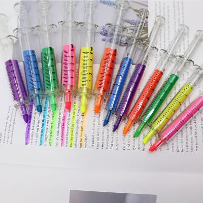 China Fun Syringe-Shaped Highlighter Set Creative Marker Pen for Kids for sale