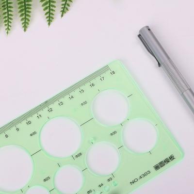 China Multi-template Circle Drawing Ruler High Clarity PS Various Sizes Efficient Drafting Tool for sale