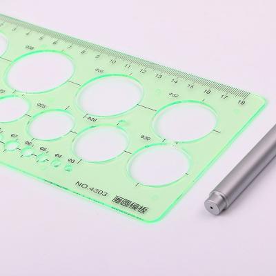 China Multi-template Circle Drawing Ruler High Clarity PS Various Sizes Efficient Drafting Tool for sale