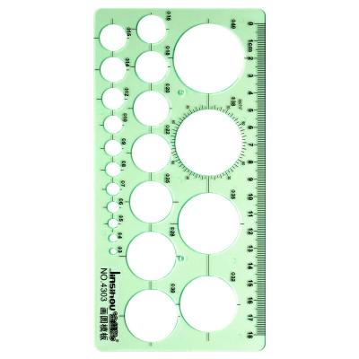China Multi-template Circle Drawing Ruler High Clarity PS Various Sizes Efficient Drafting Tool for sale
