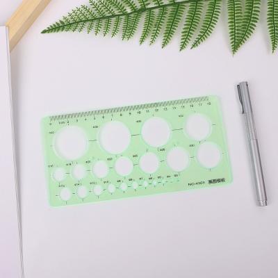 China Multi-template Circle Drawing Ruler High Clarity PS Various Sizes Efficient Drafting Tool for sale