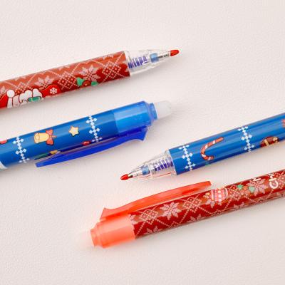 China Christmas Design Erasable Gel Pen with Magic Eraser Function for Smooth Writing and Refillable Ink for sale