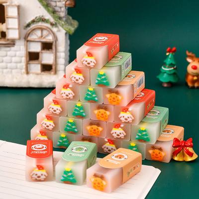 China Christmas Style PVC Eraser with Eco-friendly Material and Soft Erase Clean for Students for sale