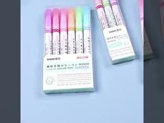 Coloração padrão forma curva linear canetas de destaque para diários de manual Notas
