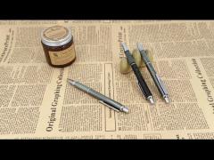 Papeleria de escritório caneta de bolinha de alumínio de 1.0 mm de escrita fluente