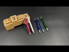 Schoolpapierwaren Kleurrijke pers Metalen balpen 1.0mm zilveren clip Draagbare pen Print logo