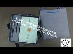 Confezione Regalo Quaderno A5 con Logo Personalizzato Set Business di Lusso Penna Firma
