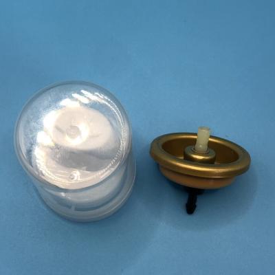 China Golden Aluminum Inverted Aerosol Hair Mousse Valve for Precise Application for sale