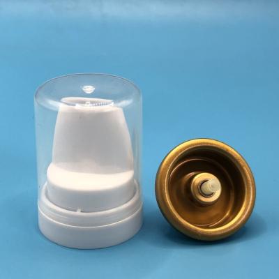 China 1 Inch Cosmetic Aerosol Valve with Foam Actuator for Salon Hair Styling for sale