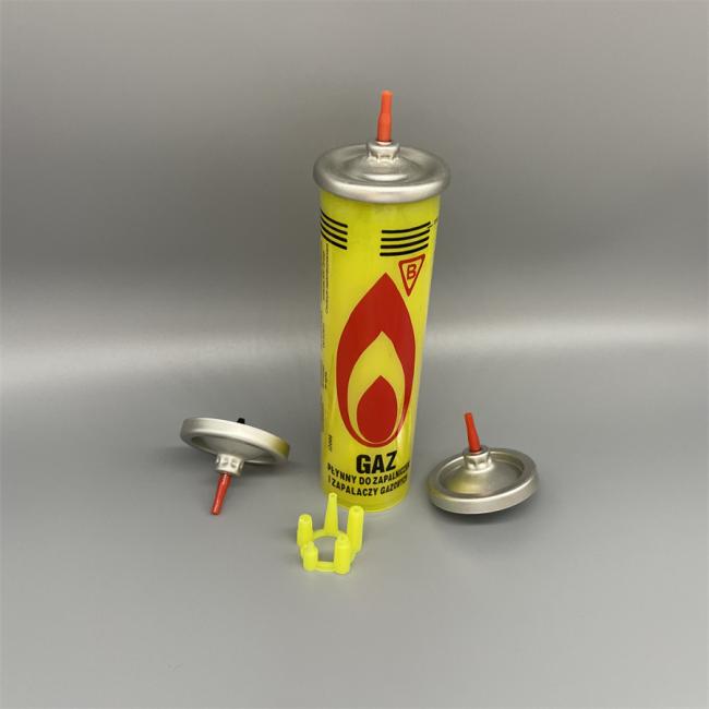 Valve attached to butane canister